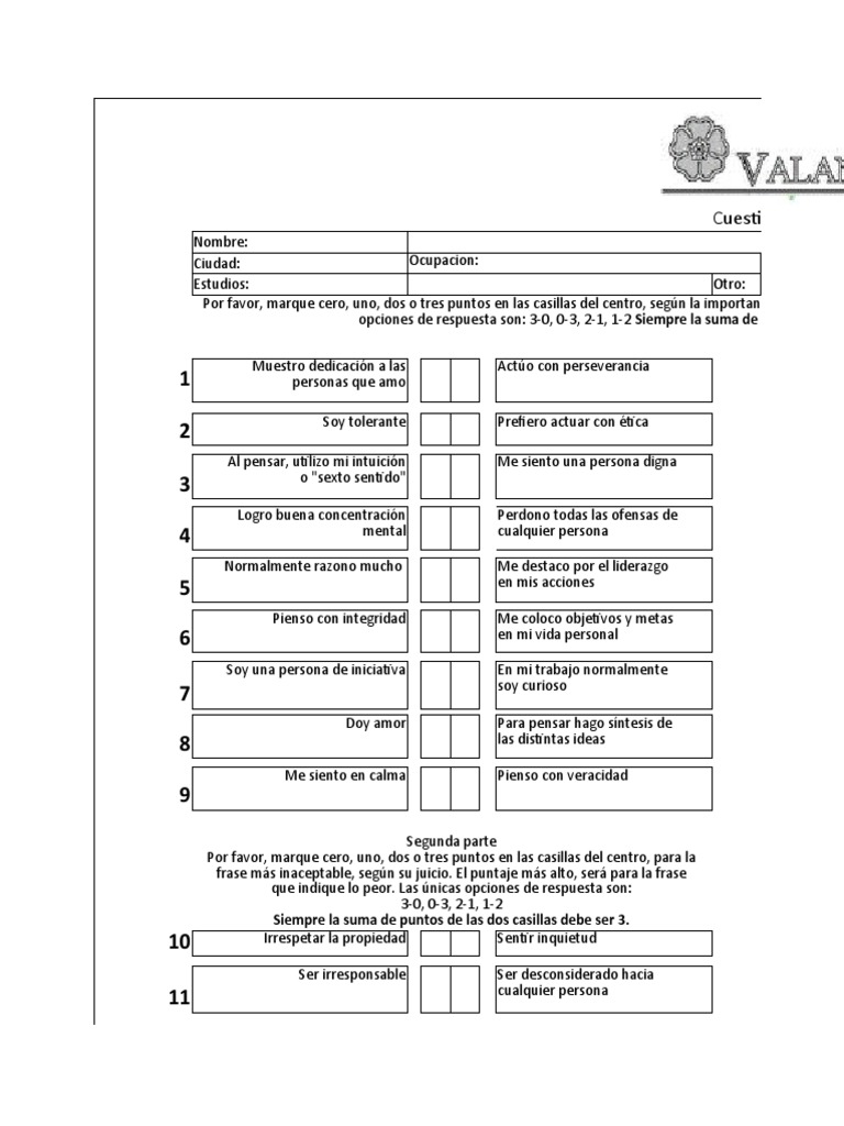 Prueba Valanti | PDF