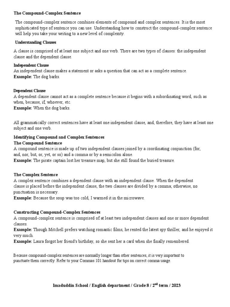 Compound and Complex | PDF