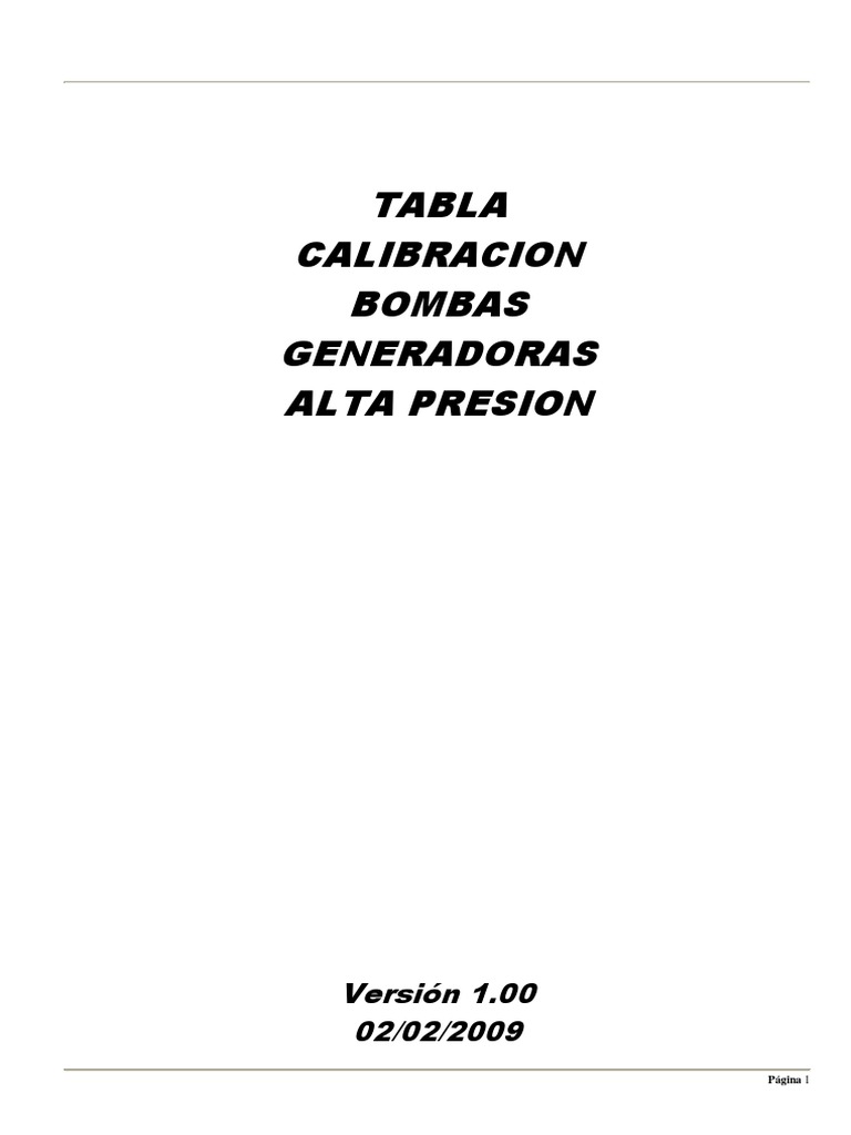 Tabla Bombas CR | PDF