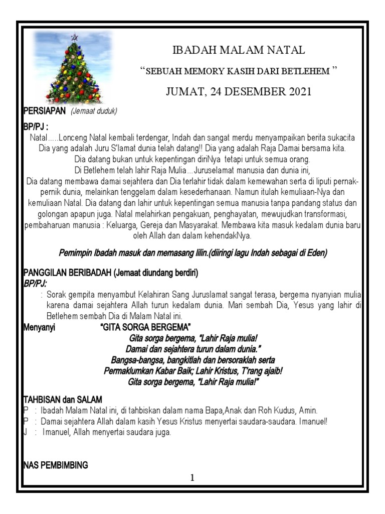 Liturgi Malam Natal | PDF | Agama & Spiritualitas