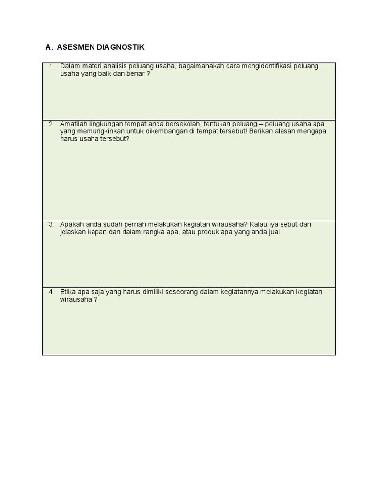 03 . Asesmen Formatif Awal | PDF