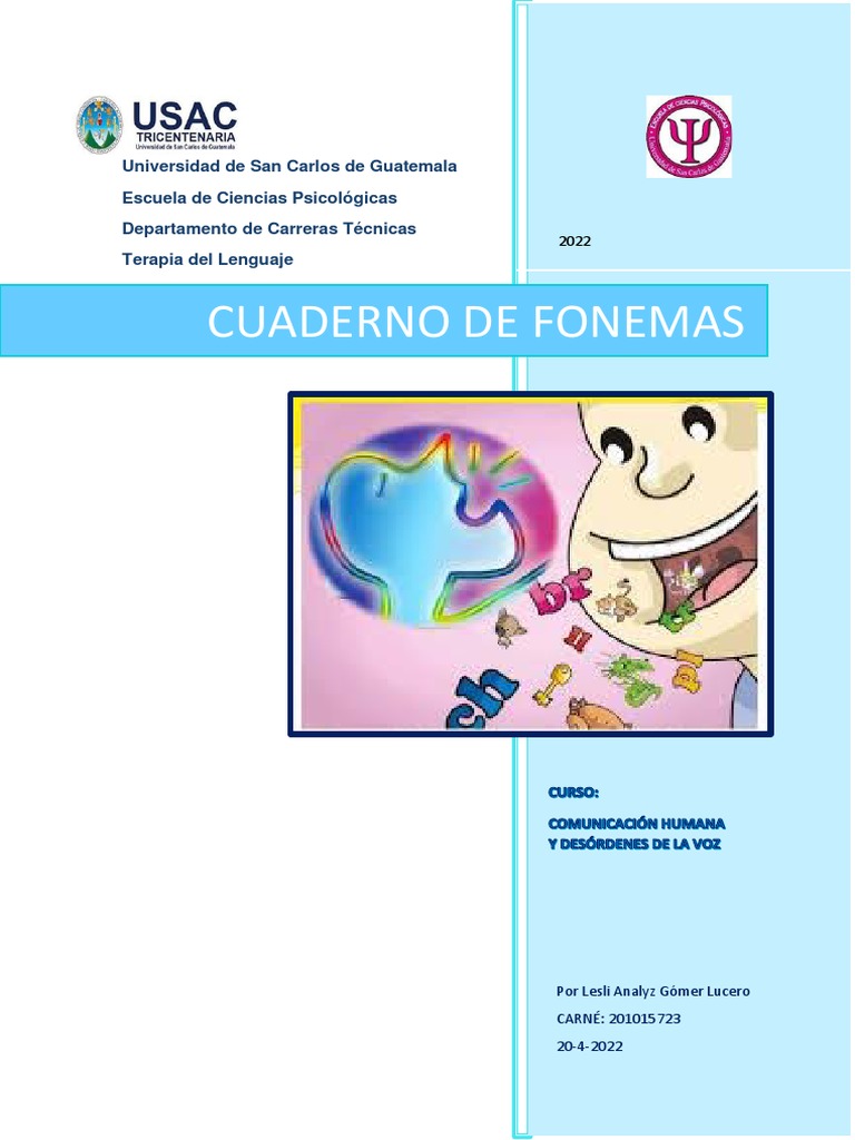 Cuaderno de Fonemas Completo | PDF