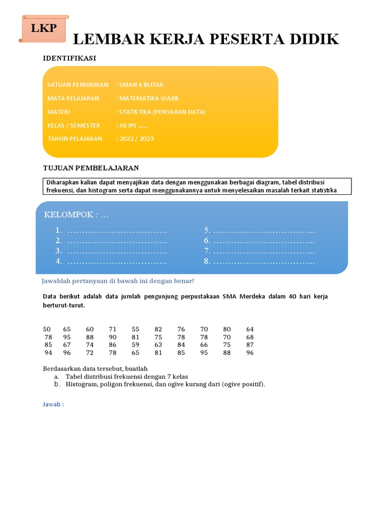 LKPD Penyajian Data | PDF