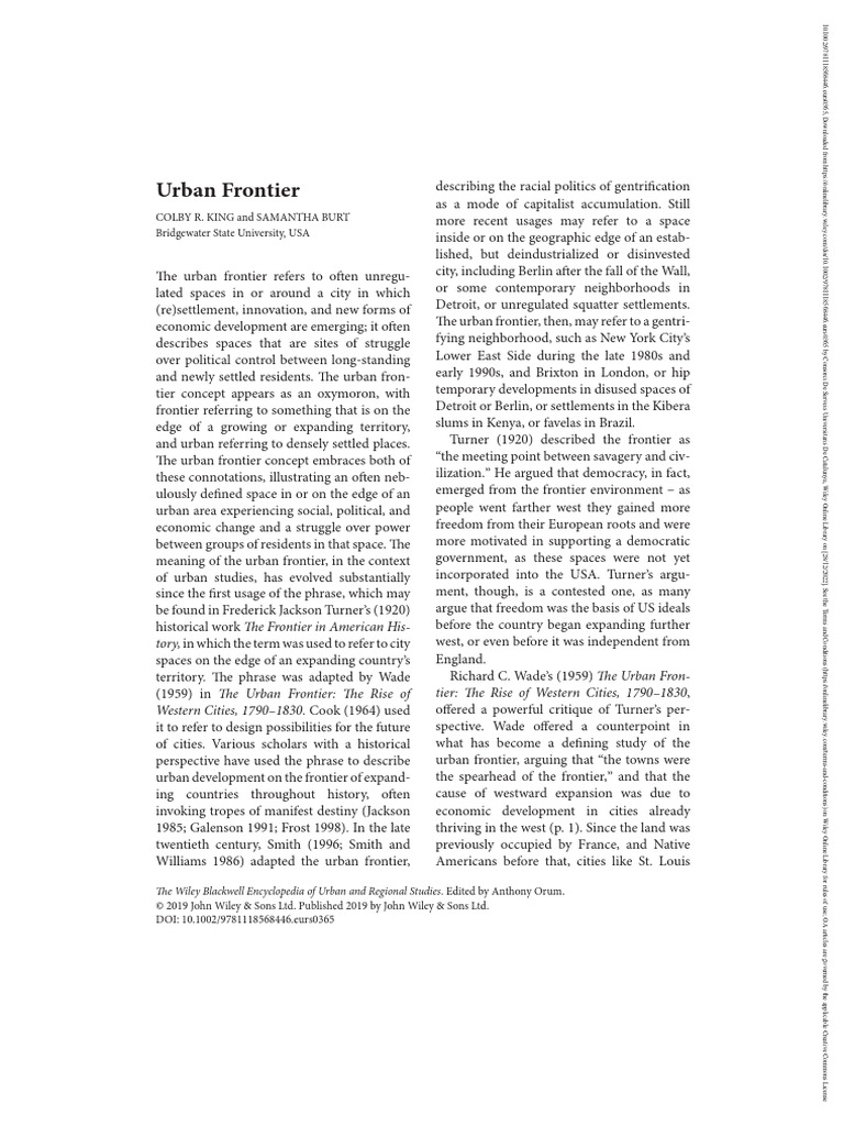 Understanding the Urban Frontier | PDF | Economies