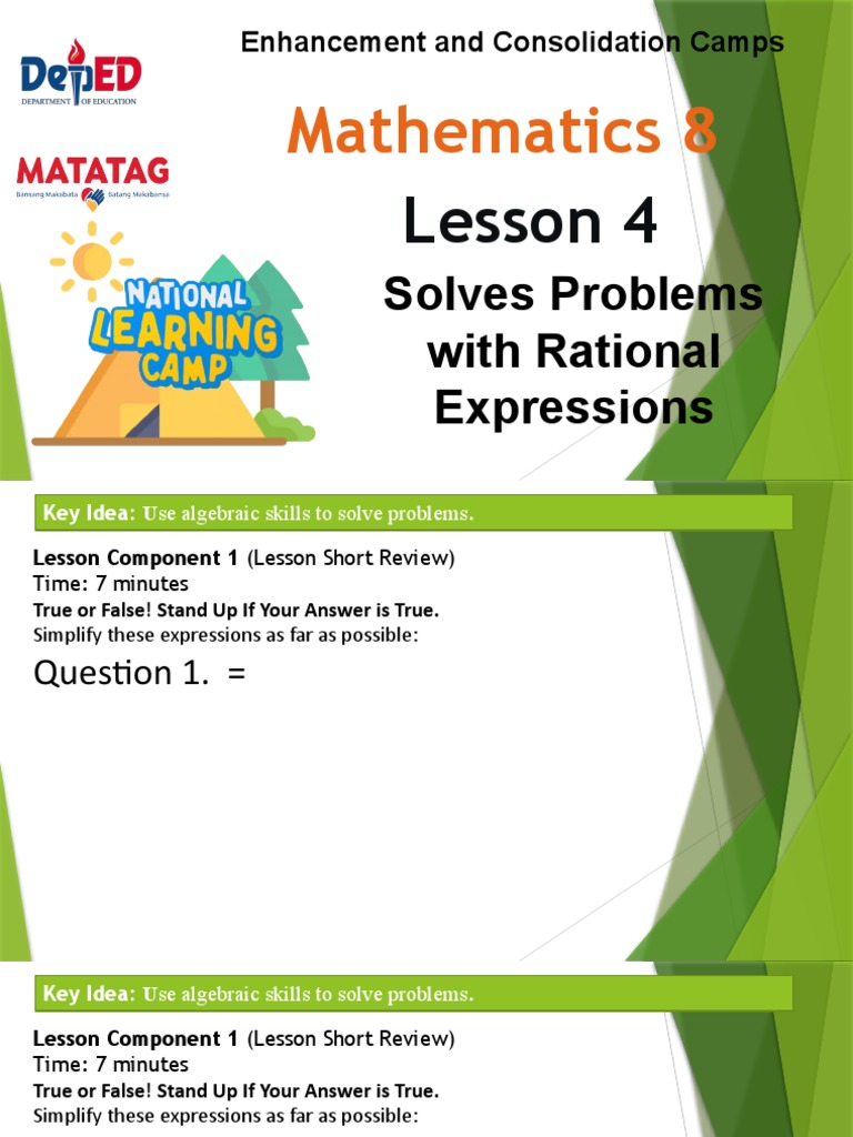 Math 8 - Lesson 4 | PDF
