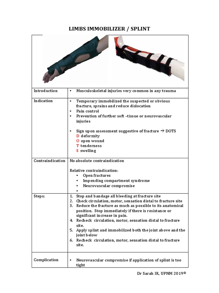 Limbs Splint | PDF | Science & Mathematics