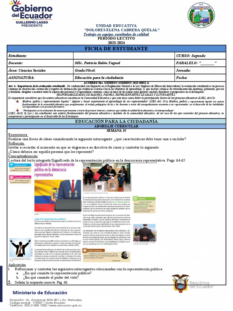 Epc-S15-26 Ficha 2do | PDF