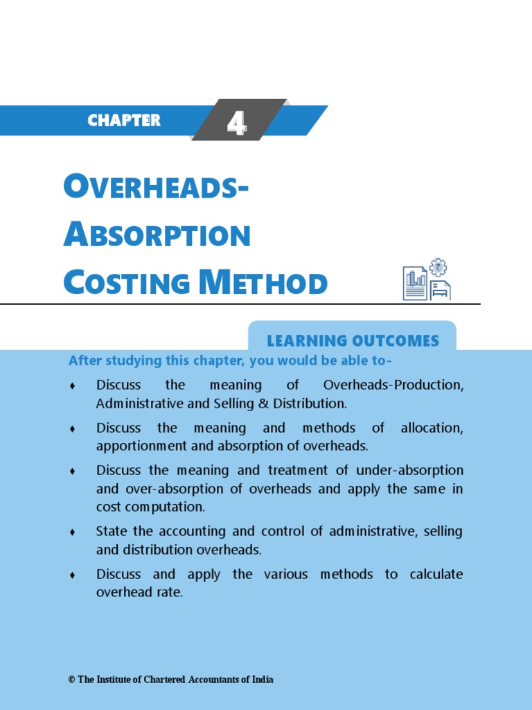 Chapter 4 Overheads - Absorption Costing Method | PDF