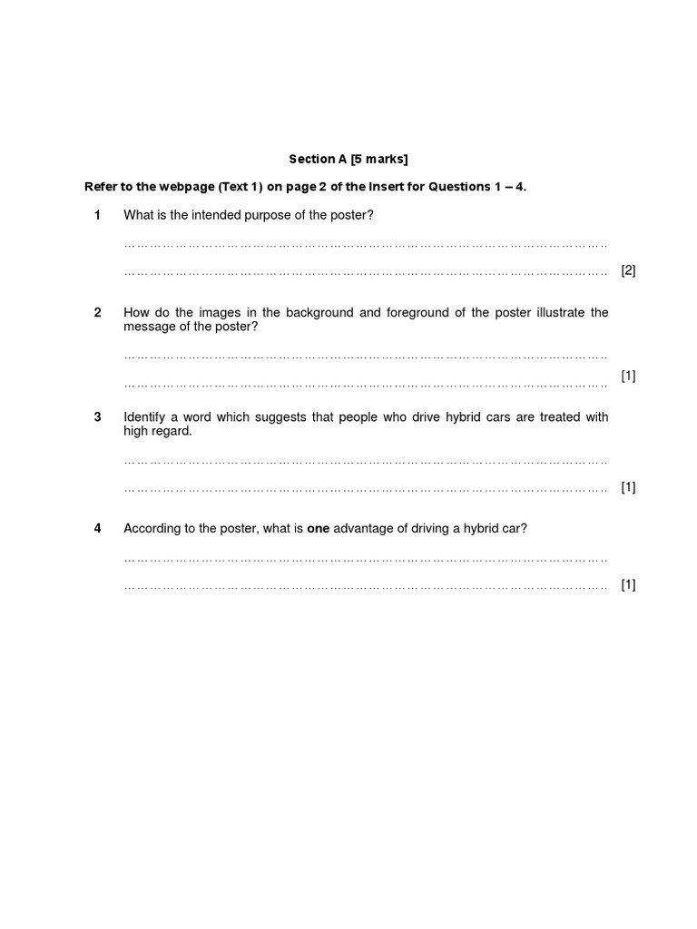 Fuhua Sec 3EXP P2 Questions | PDF | Human Communication | Linguistics