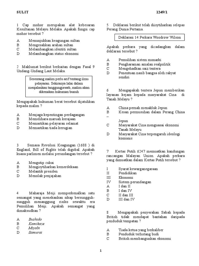 K1 Sumatif 1 T5 | PDF