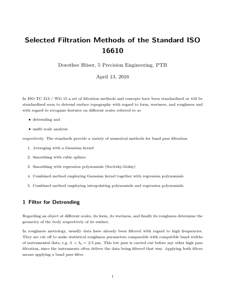 ISO 16610 Filtration Methods Overview | PDF | Teaching Methods & Materials
