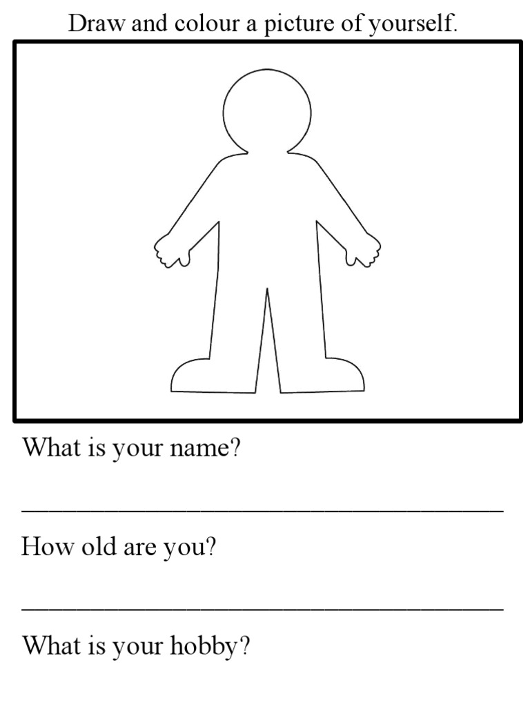 Draw Yourself Worksheets | PDF