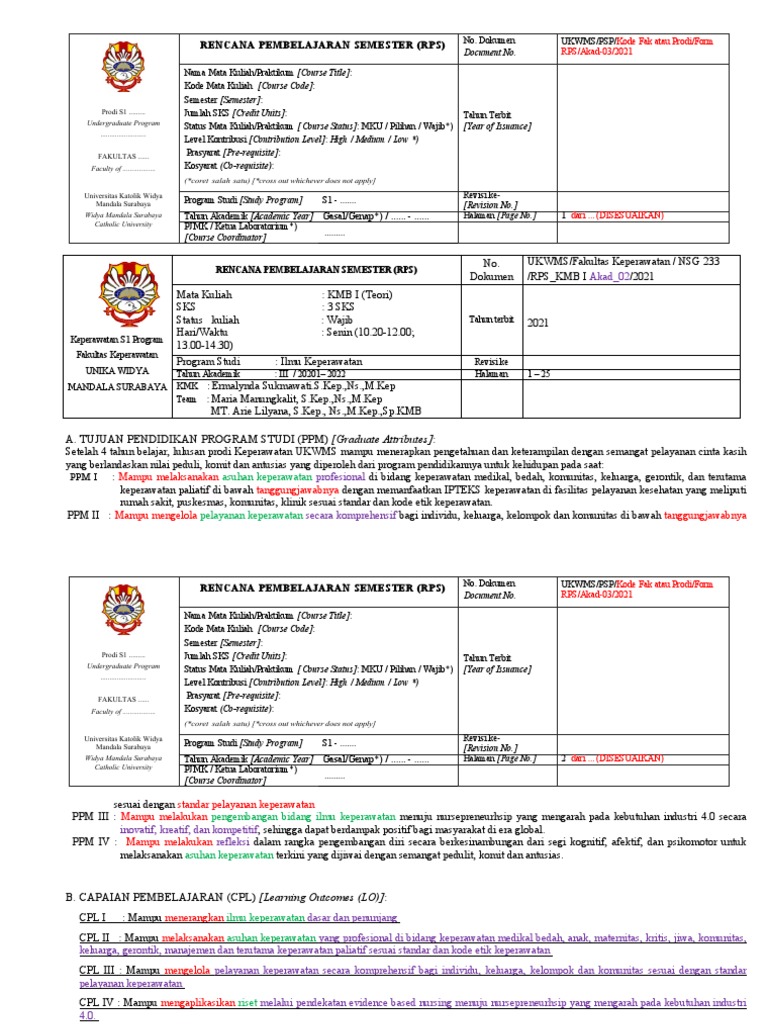 Rps KMB I Tahun 20212022 | PDF