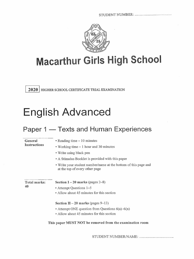 2020 Advanced Common Module Questions Paper | PDF