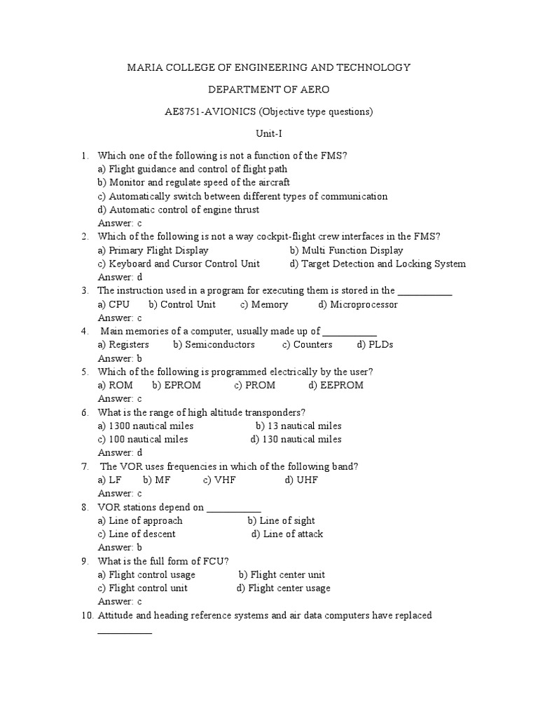 Objective Type Questions | PDF