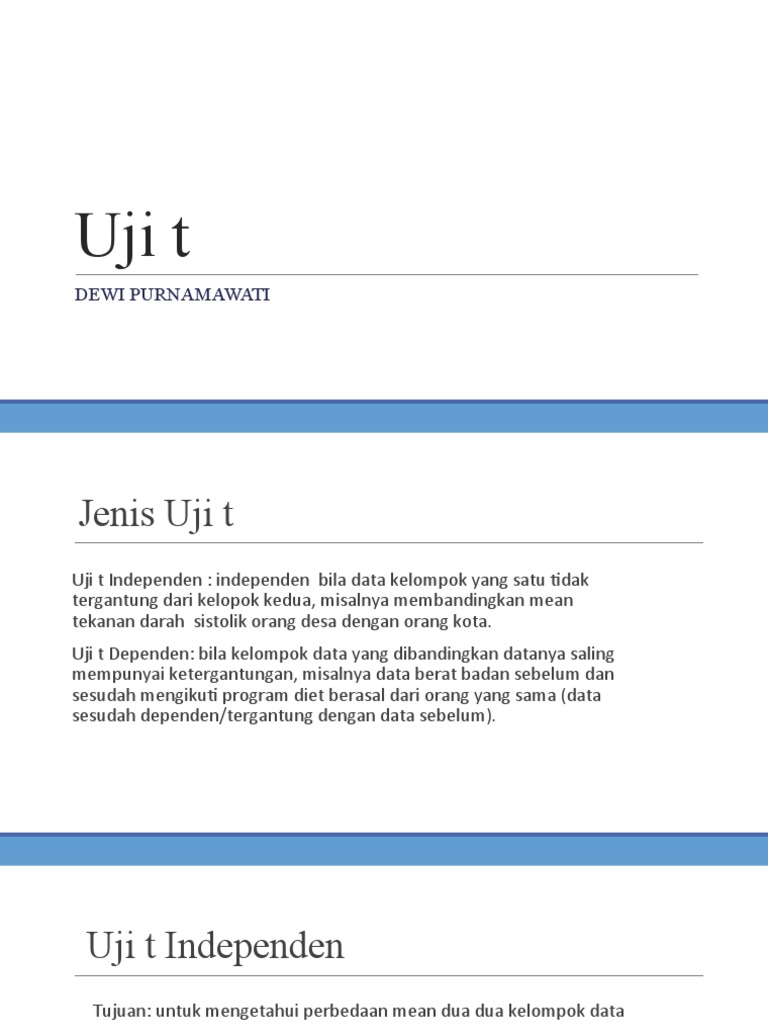 Uji T | PDF