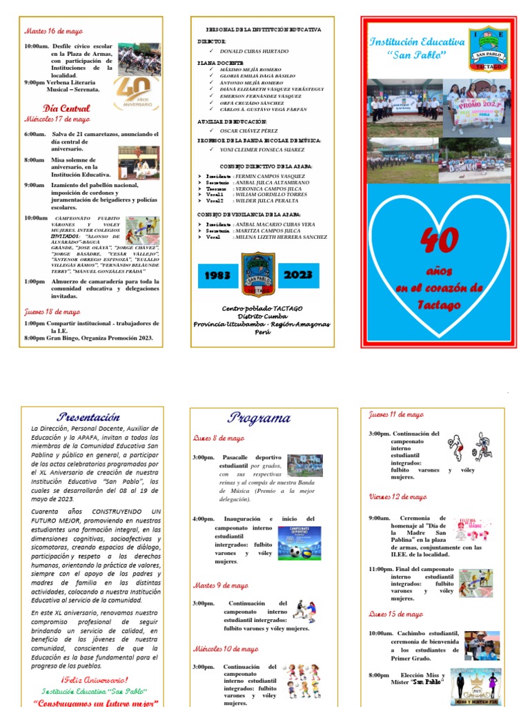 Programa Aniversario 2023 | PDF