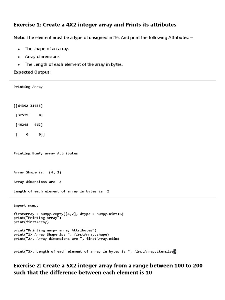 Numpy Program - Pynat | PDF | Integer (Computer Science) | Data