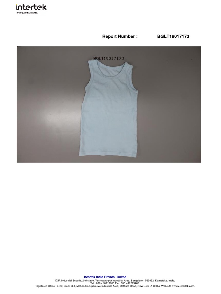 Intertek Test Report Sky 20th May 19 | PDF