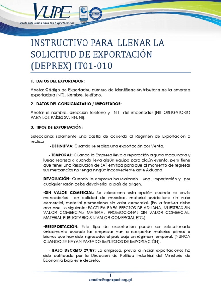 Instructivo de Llenado Solicitud DEPREX | Descargar gratis PDF ...