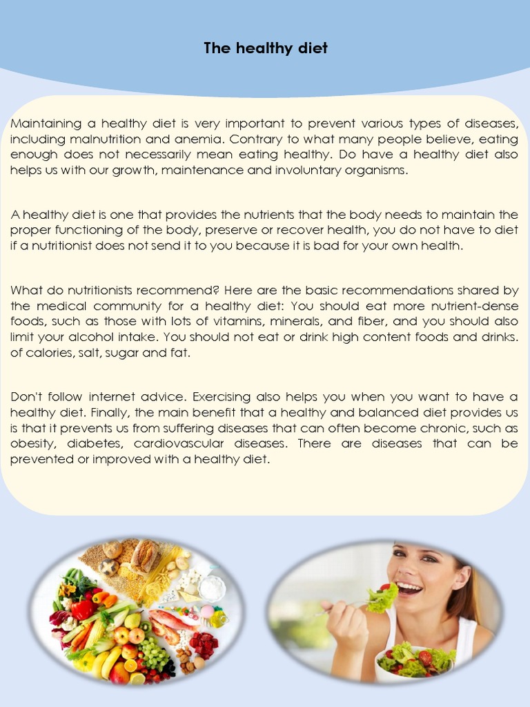 The Healthy Diet | PDF