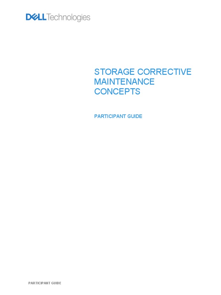 Storage Corrective Maintenance Concepts - Participant Guide | PDF