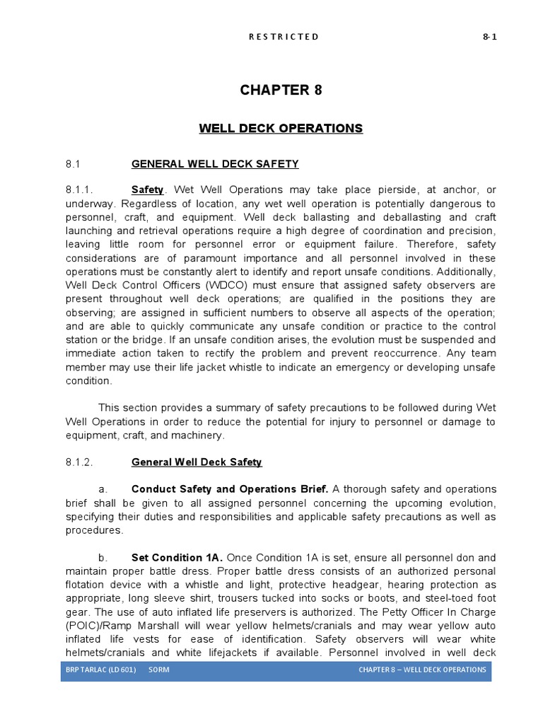Chapter 8 Well Deck Operations | PDF