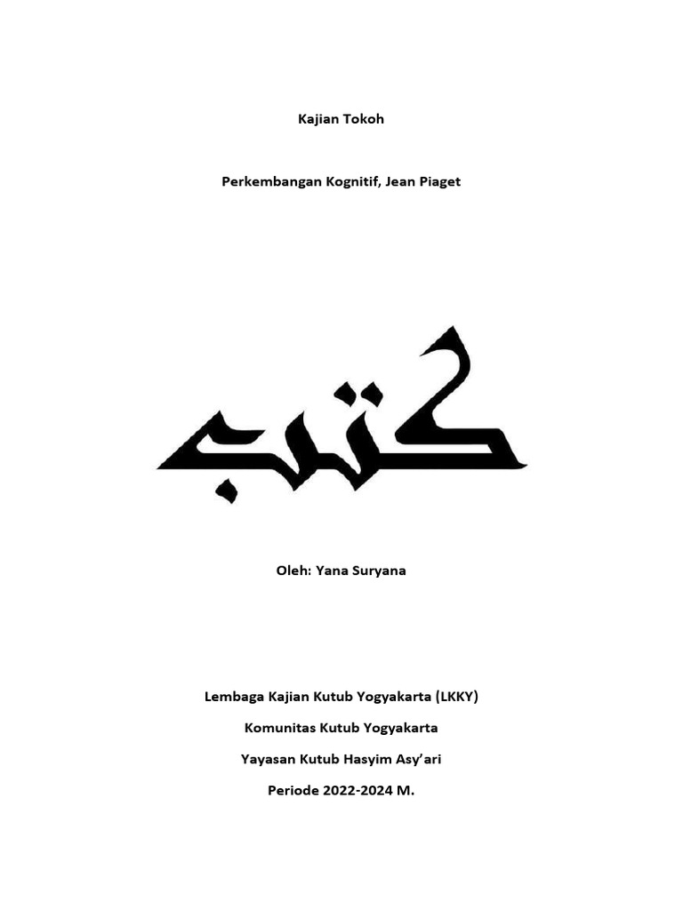Teori Perkembangan Kognitif Jean Piaget | PDF Teori Perkembangan Kognitif Jean Piaget | PDF
