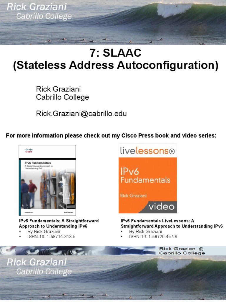 7 SLAAC RickGraziani | PDF | I Pv6 | Computer Architecture