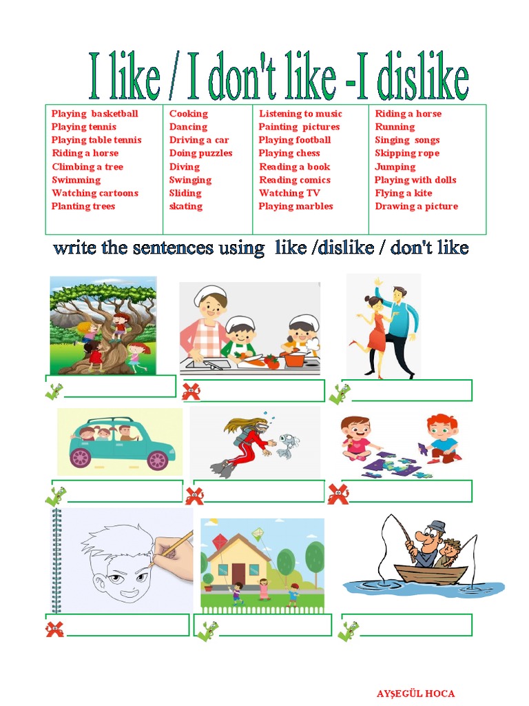 Like Dislike Information Gap Activities | PDF