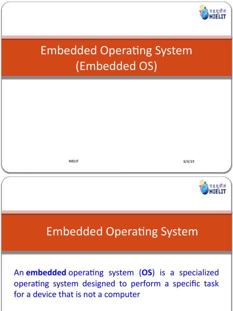 M02-S01-Introduction To Embedded OS | PDF | Operating System | Embedded System