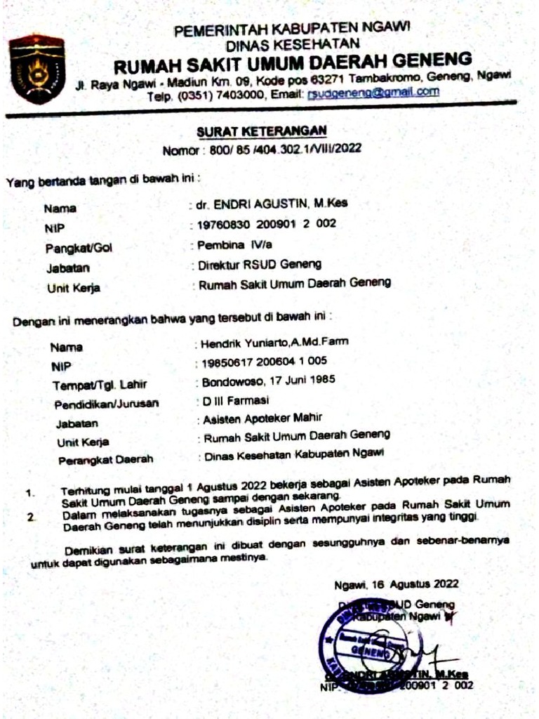 Suket RS Geneng | PDF