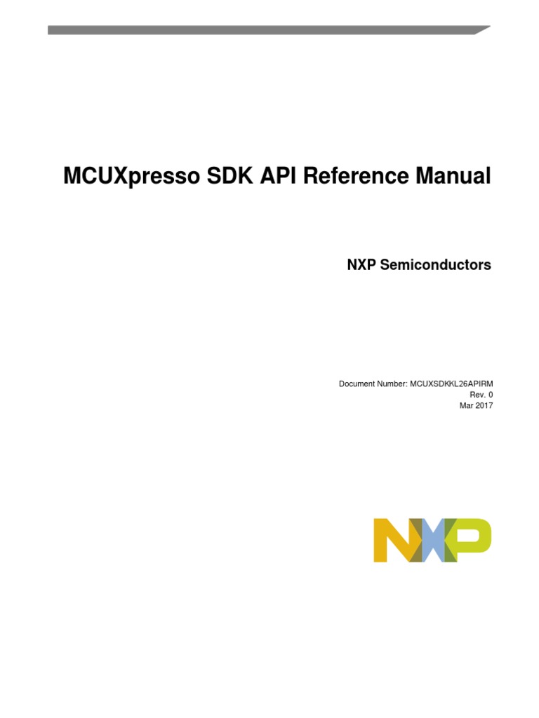 MCUXpresso SDK API Reference Manual - MKL26Z4 | PDF | Business | Computers