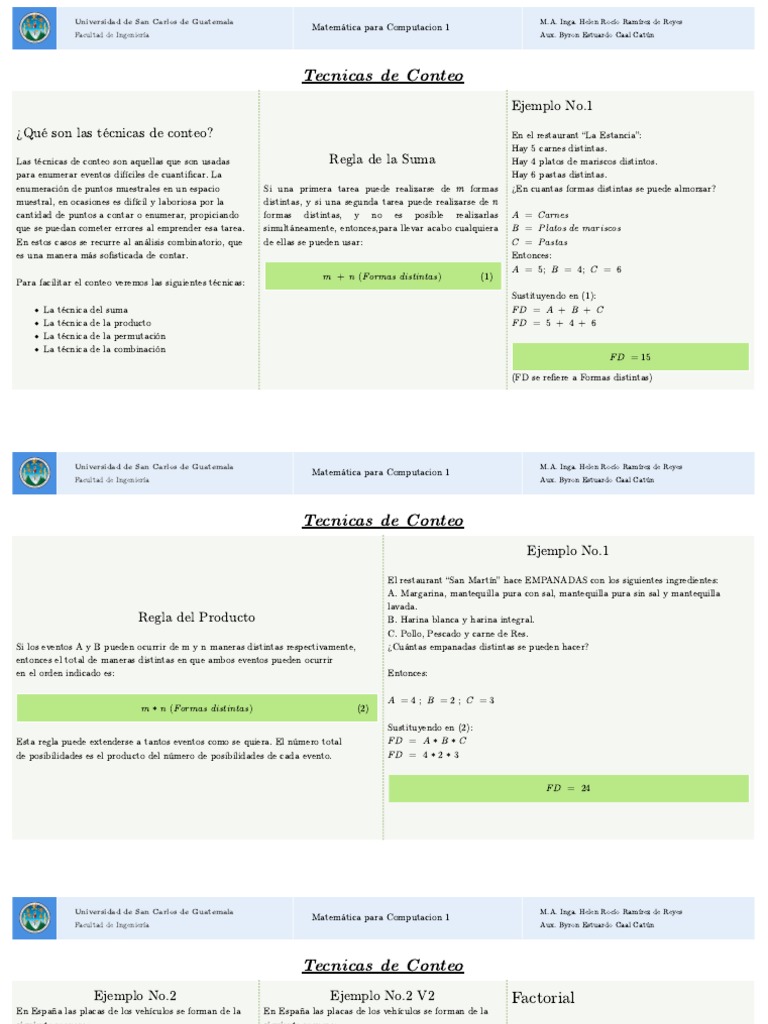 (MC1) TecnicasDeConteoRepaso | PDF