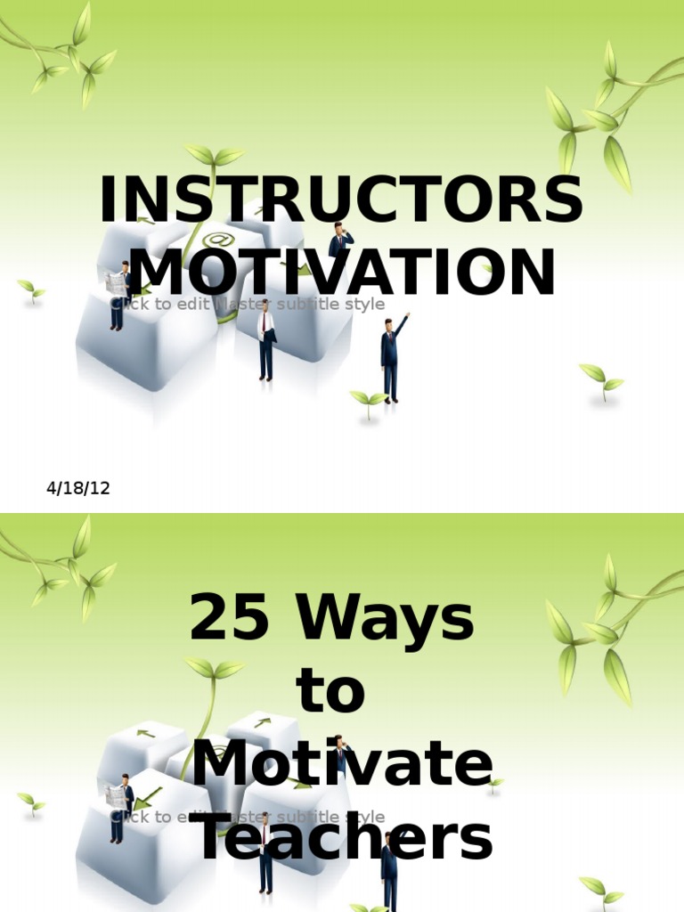 25 Effective Ways to Motivate Teachers | PDF