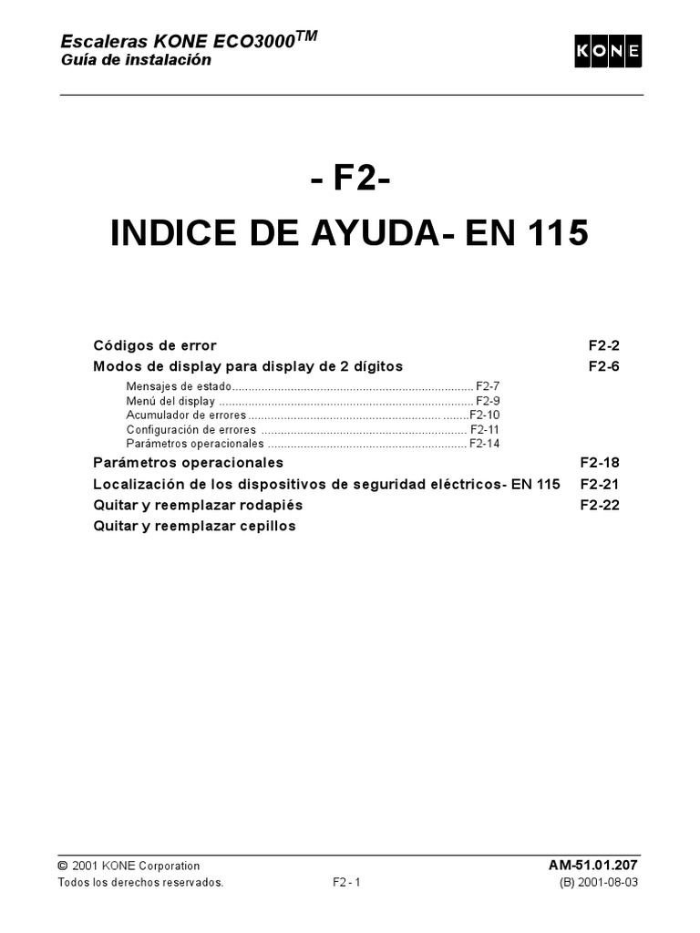 Escalera Kone Eco 3000 | PDF | Relé | Ingenieria Eléctrica