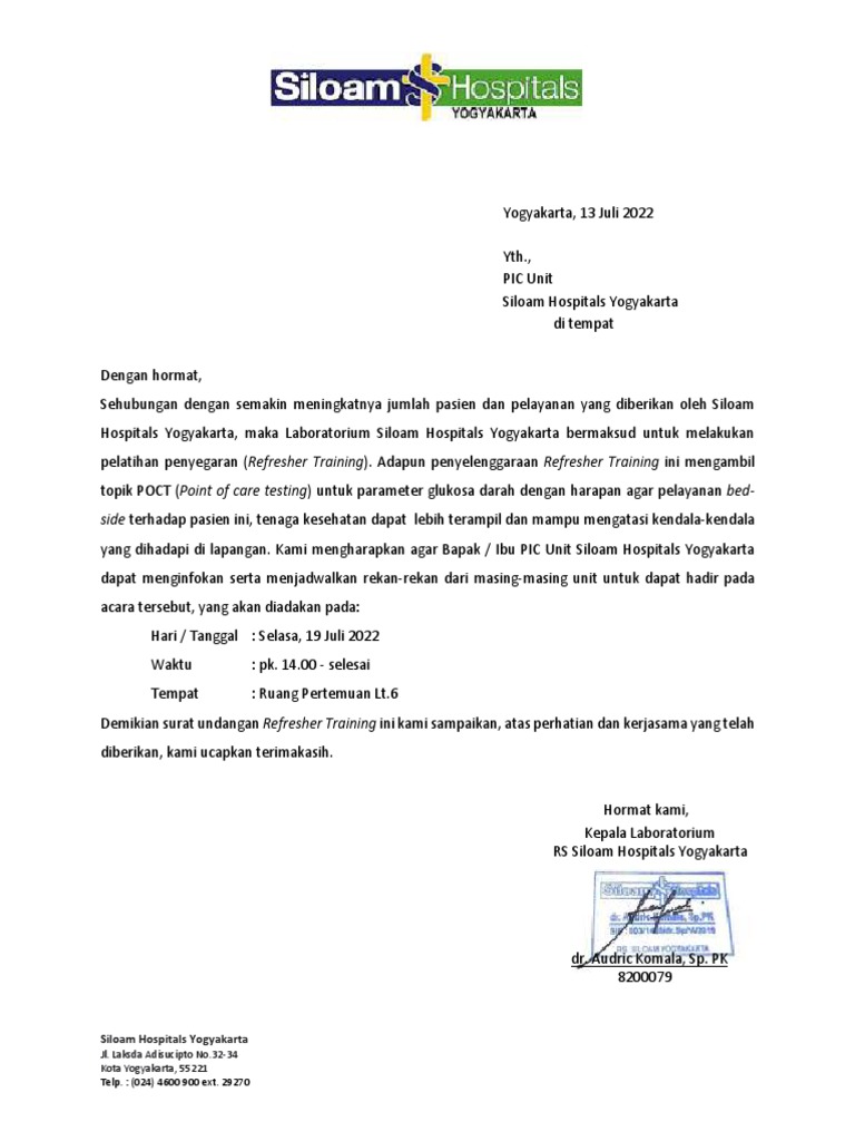 PP 3.2 EP - B - Training POCT 19 Juli 2022 | PDF