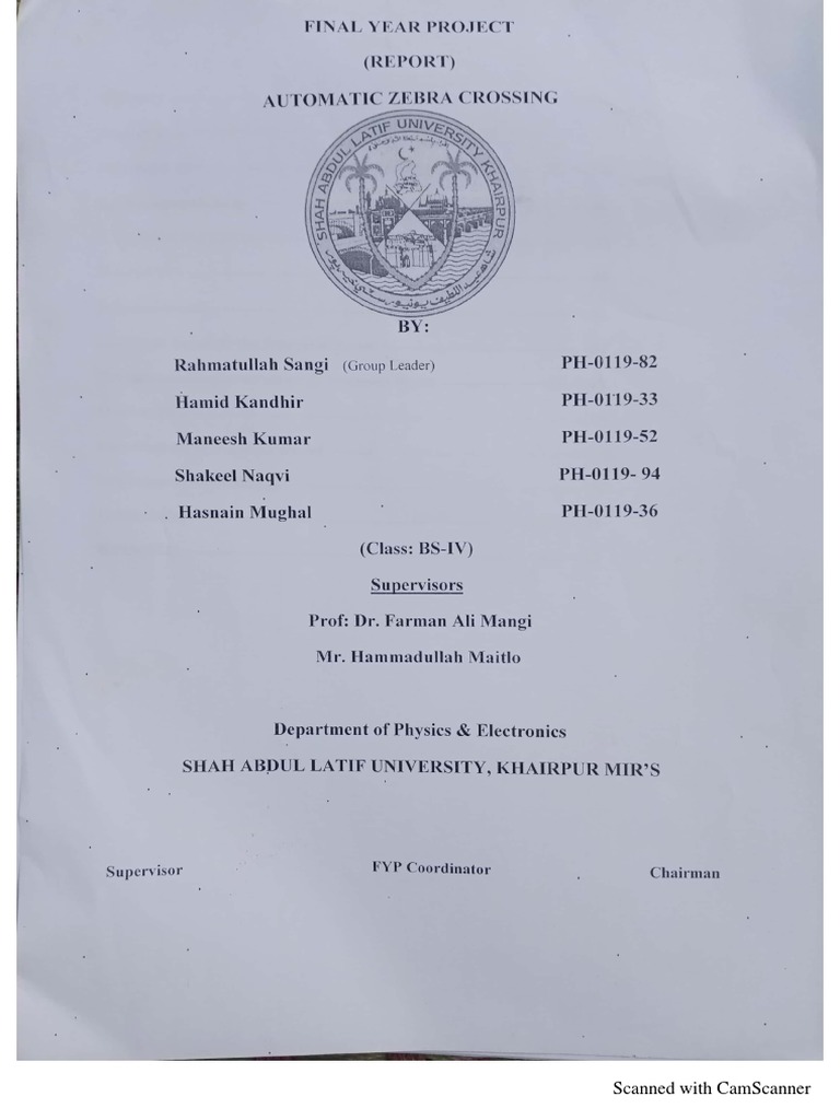 Automatic Zebra Crossing Project | PDF