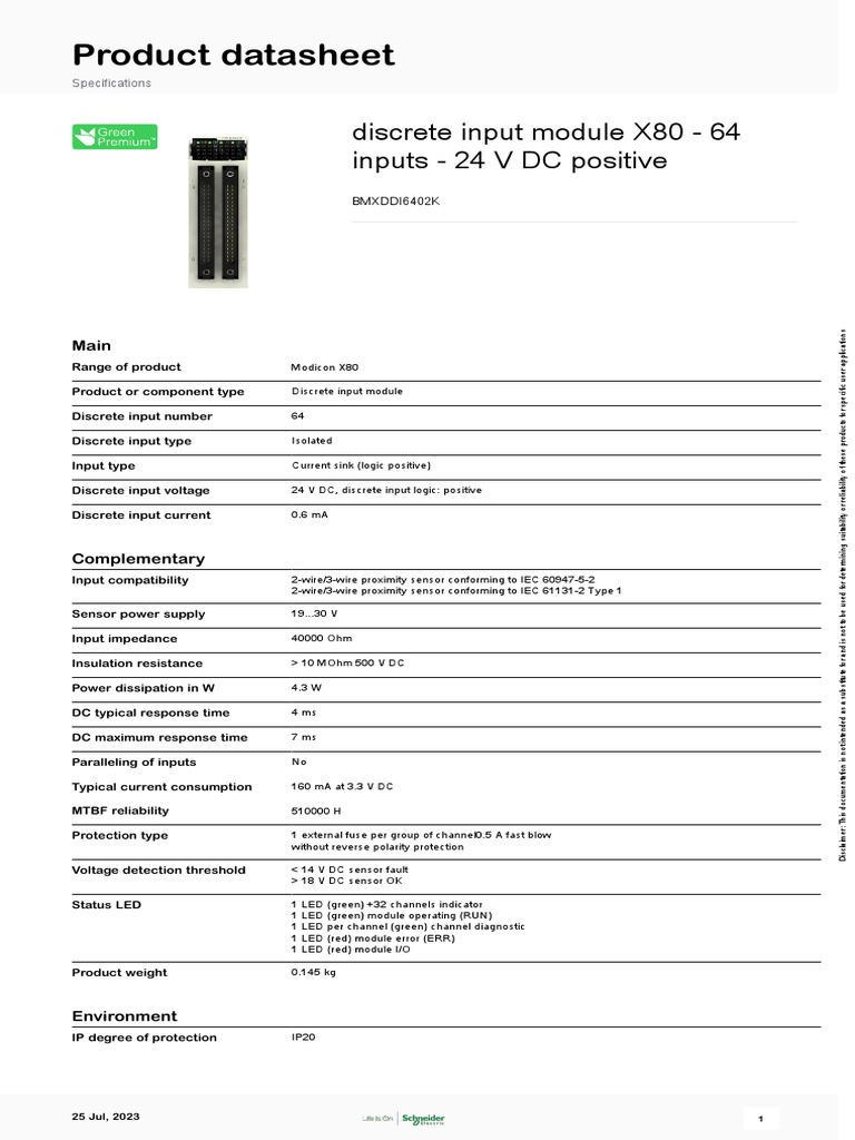 Discrete Input Module Pdf