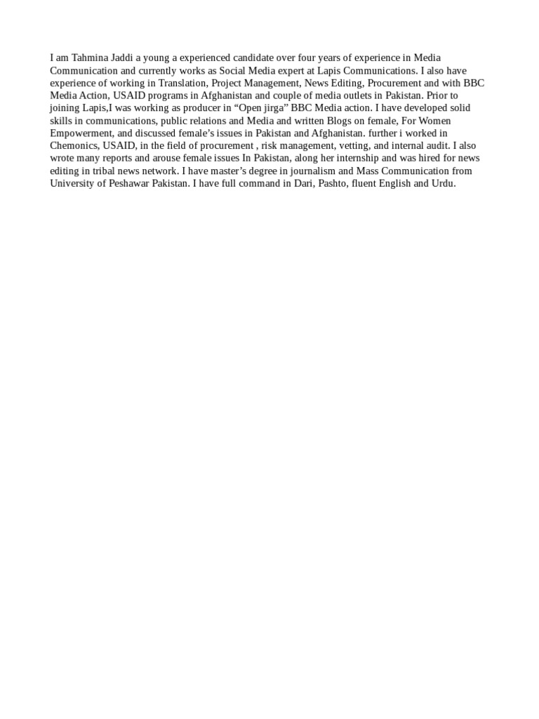 My Bio | PDF