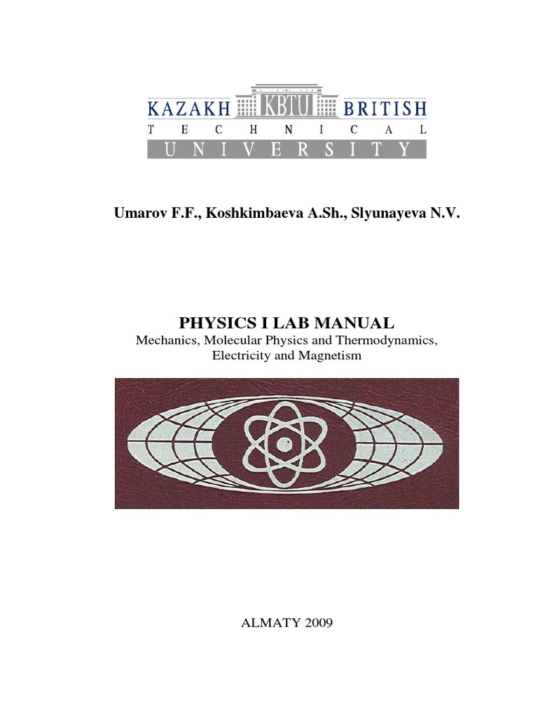 Lab Manual Phys-1 | PDF