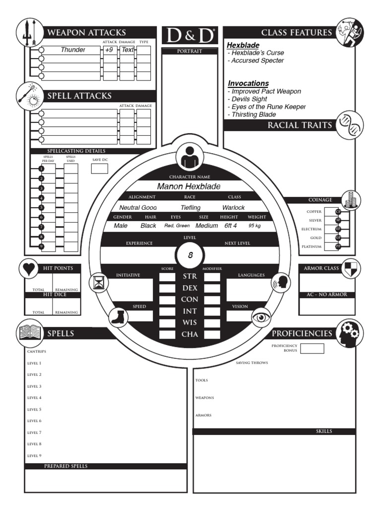 Character Sheet - Alternative 2 | PDF | Gaming | Role Playing Games