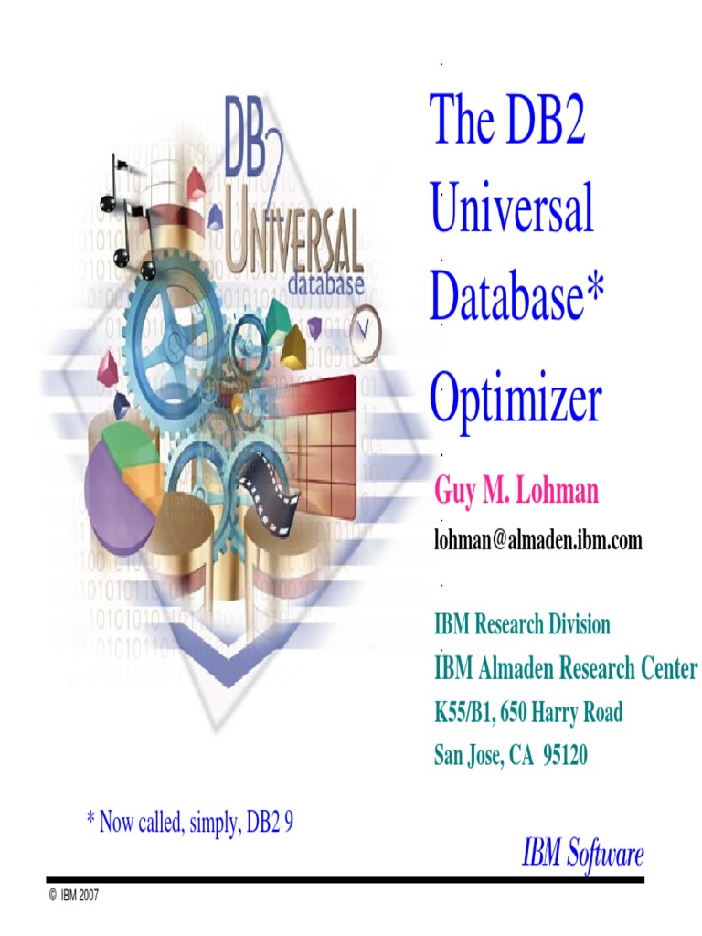 The Db2 Universal Database Optimizer Pdf