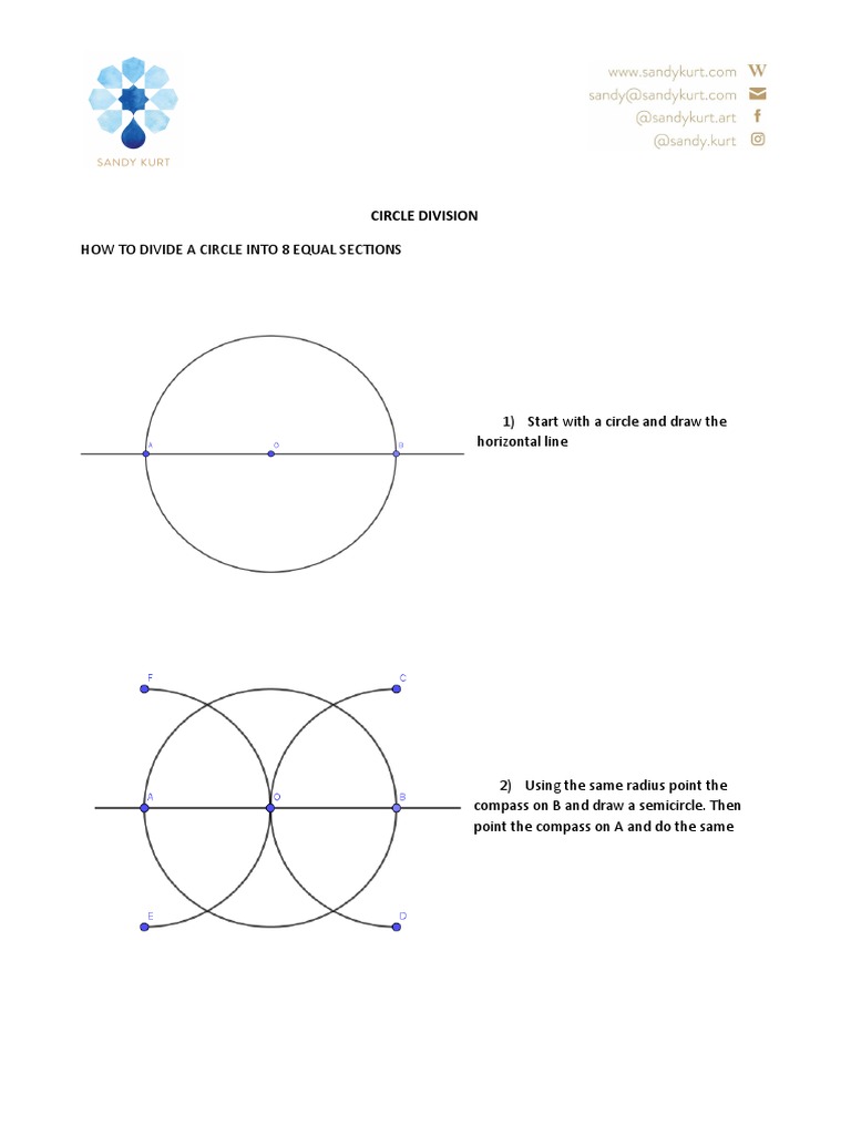 Divide a Circle into Equal Parts | PDF
