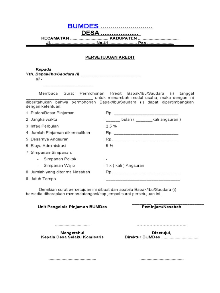 Form 3 Simpan Pinjam Bumdes | PDF | Bisnis | Pengelolaan Keuangan & Uang