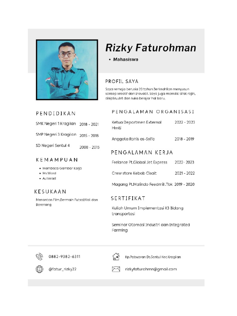 CV - Rizky Faturohman | PDF