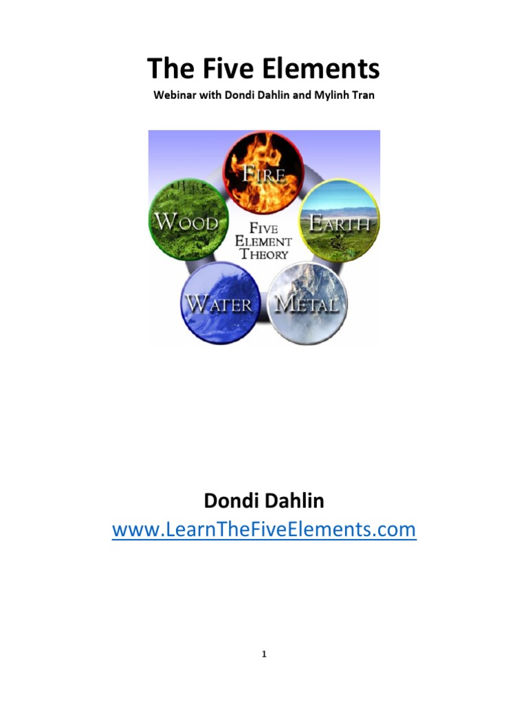 The Five Elements Handout | PDF