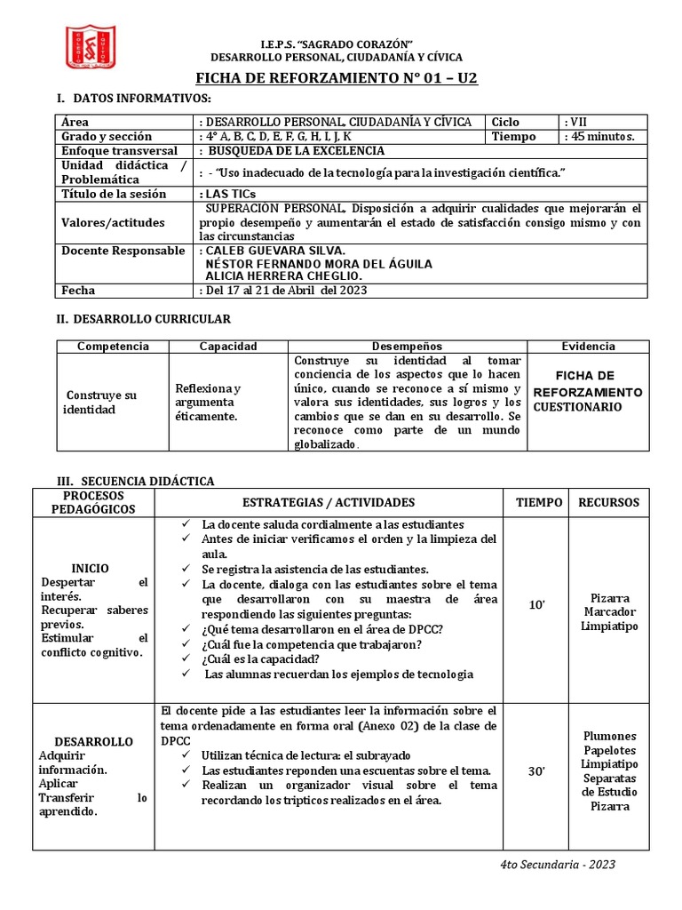 Reforz. DPCC - 4to - U2 - 01 | PDF