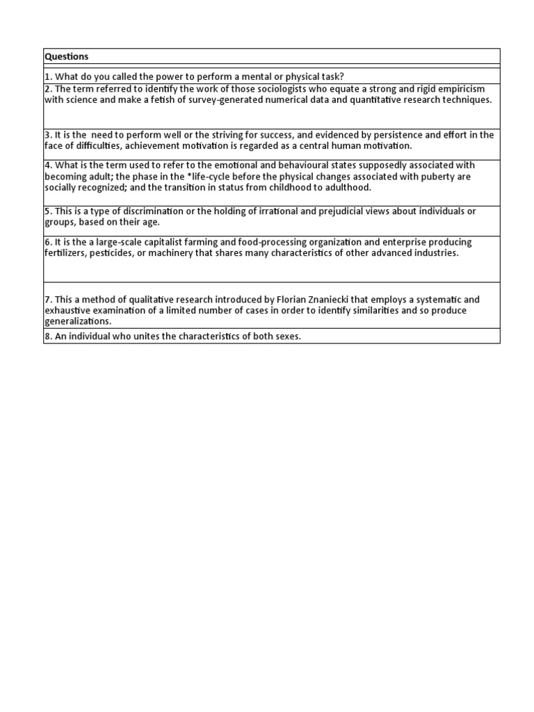 Questions & Answers | PDF