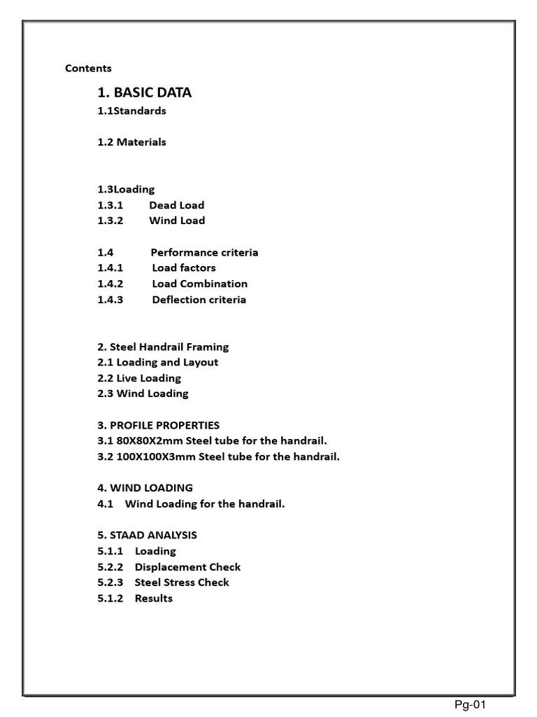 Load Calculation of Steel Handrail | PDF | Structural Load | Pascal (Unit)